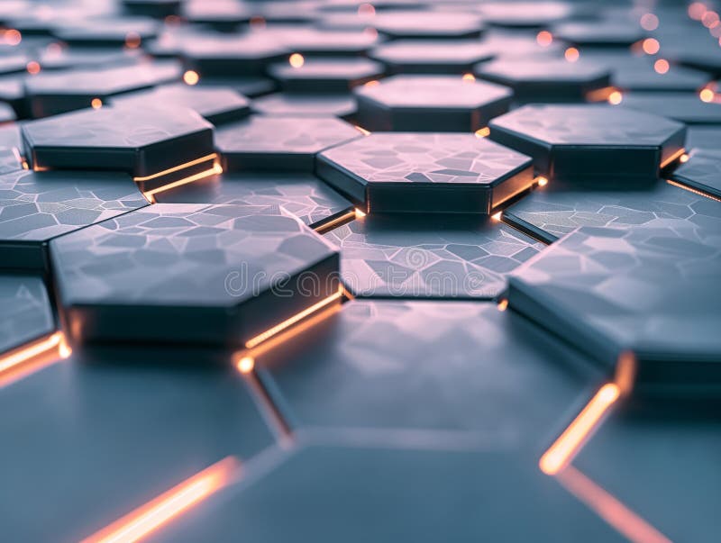 Futuristic Hexagonal Surface Stock Image - Image of design, background ...