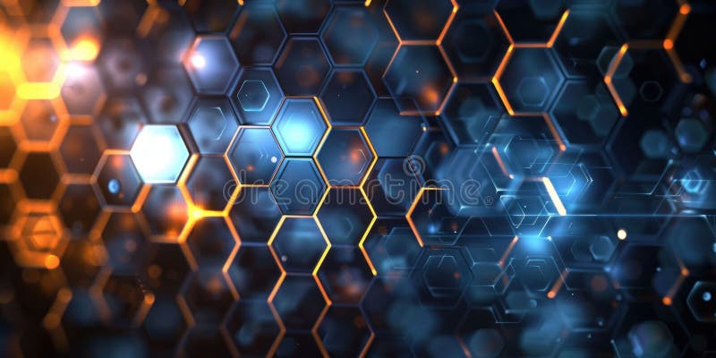 Futuristic Hexagonal Technology Background. Generative Ai Stock Illustration - Illustration of ...
