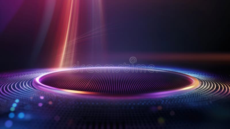 Futuristic Hi-tech Abstract Background with Neon Light. Generative AI ...
