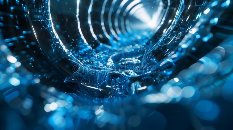 A Futuristic Hi-tech Background Made by Water Stock Illustration ...