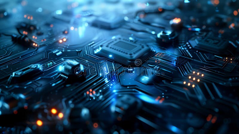 A Futuristic Hi-tech Background Made by Water Stock Illustration ...