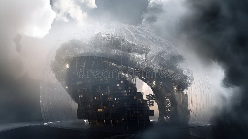 Futuristic Hi Tech City,glassy,sky,beautiful,futuristic Illustrated ...