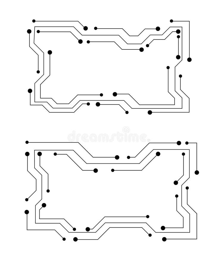 Futuristic Hi Tech Frames Isolated on White Stock Vector - Illustration ...