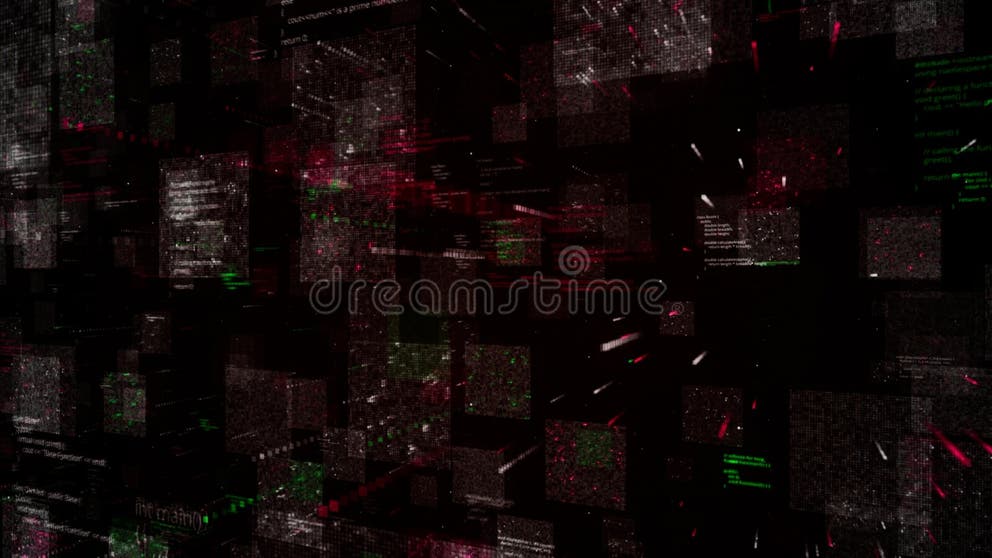 Futuristic Hi Tech Graphic Interface of a Computer Program, Seamless Loop. Animation Stock Image ...