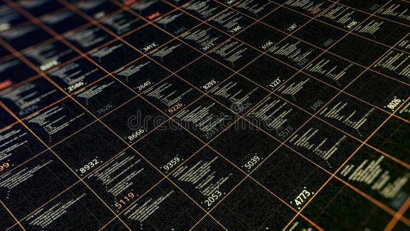 Abstract Chart with Changing Data during Analysis Process, Seamless Loop. Animation Stock ...
