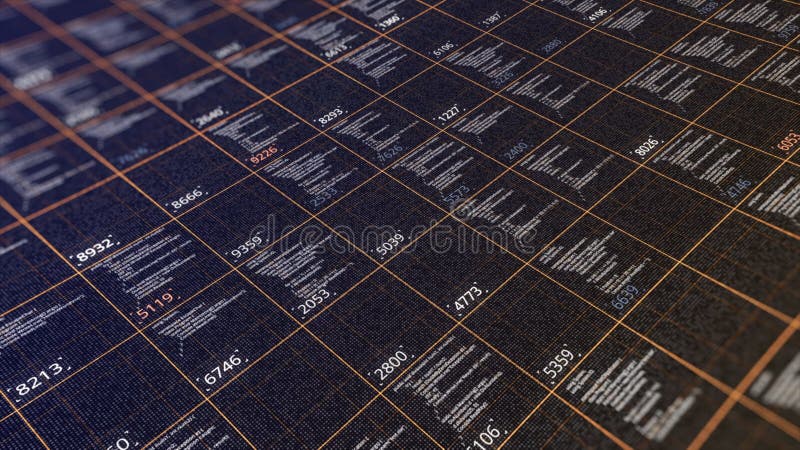 Abstract Chart with Changing Data during Analysis Process, Seamless Loop. Animation Stock Photo ...