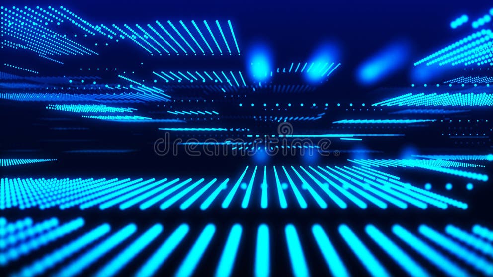 Futuristic Hi-tech Illustration. Concept of Data Transmission in ...