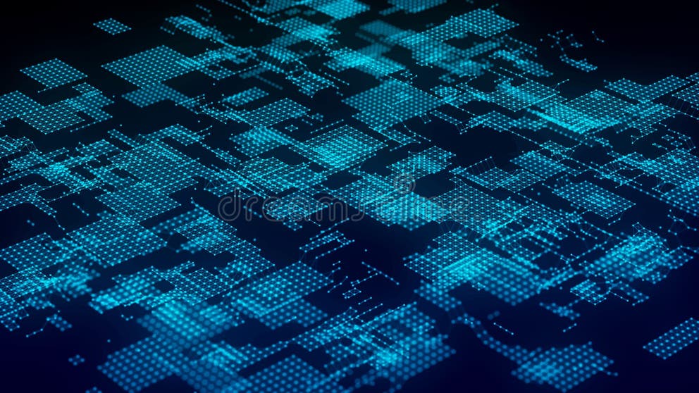 Futuristic Hi-tech Illustration. Concept of Data Transmission in ...