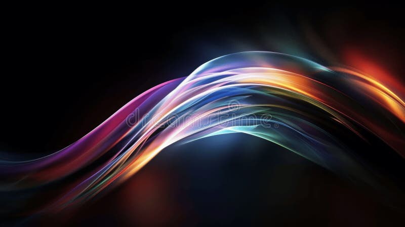 Futuristic High-Resolution 3D Abstract Background with Irised Rainbow ...