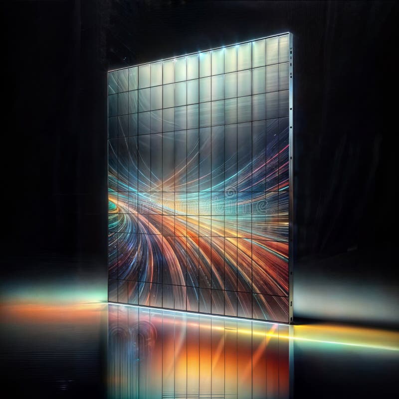 Futuristic LED Display Panel, Generative Ai Stock Illustration ...