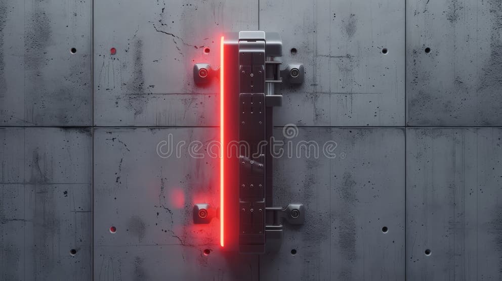 Futuristic High-security Digital Lock with Neon Lighting Stock Photo ...
