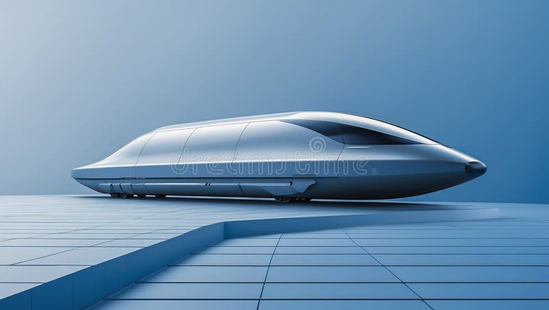Futuristic High-Speed Bullet Train Design Stock Illustration ...