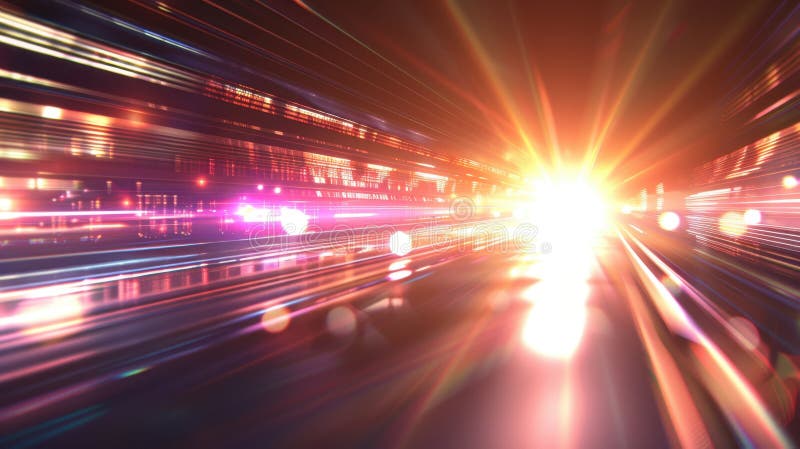 Futuristic High-Speed Data Transmission Background with Light Trails ...