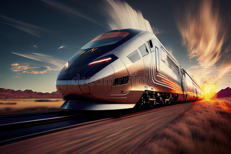 Passenger Train Rides Along the Scenic Route. Vector Illustration Stock ...