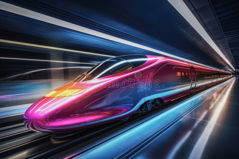Futuristic High-speed Hyperloop Train Stock Illustration - Illustration ...