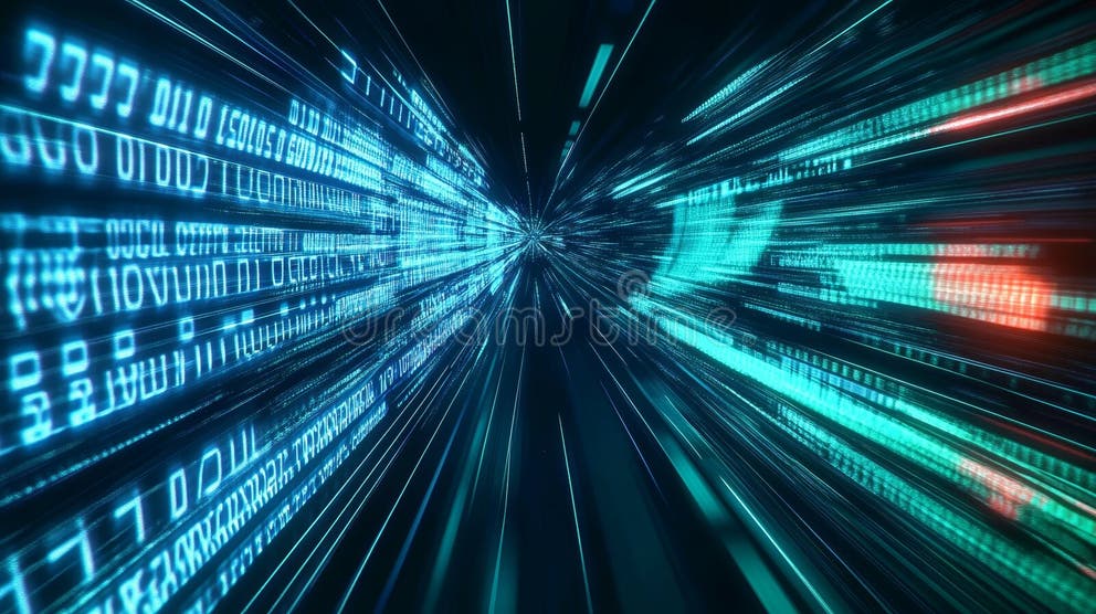 Futuristic High-Speed Network Connection with Digital Tunnel and Fast ...