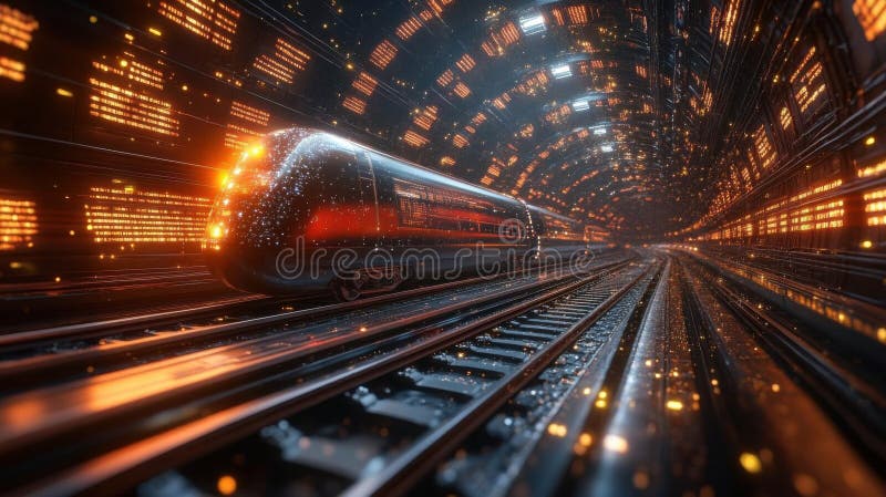 Futuristic High-Speed Rail Transit Stock Photo - Image of aesthetic ...