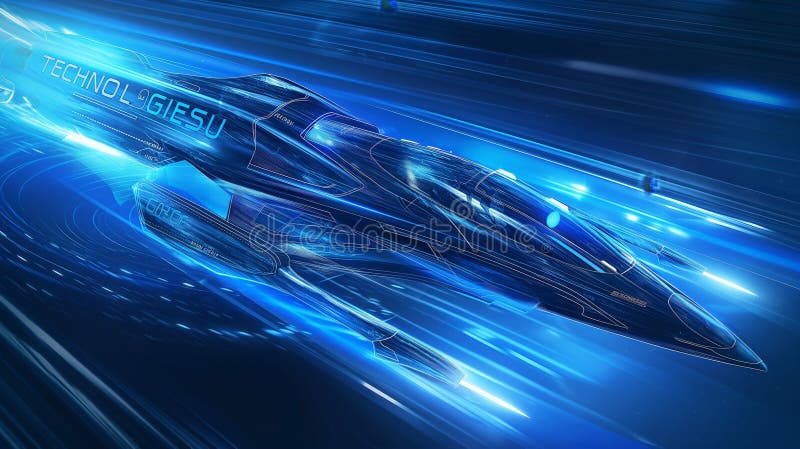 Futuristic High-Speed Spacecraft in Motion Stock Photo - Image of neon ...