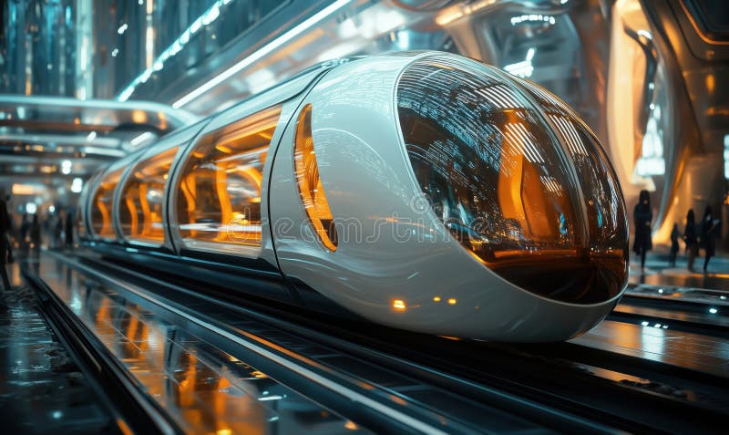 Futuristic High-speed Train Design in Modern Urban Environment with ...