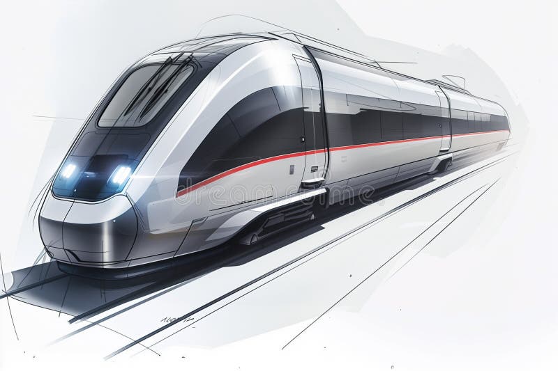 Futuristic High Speed Train Design Stock Illustrations – 3,738 ...