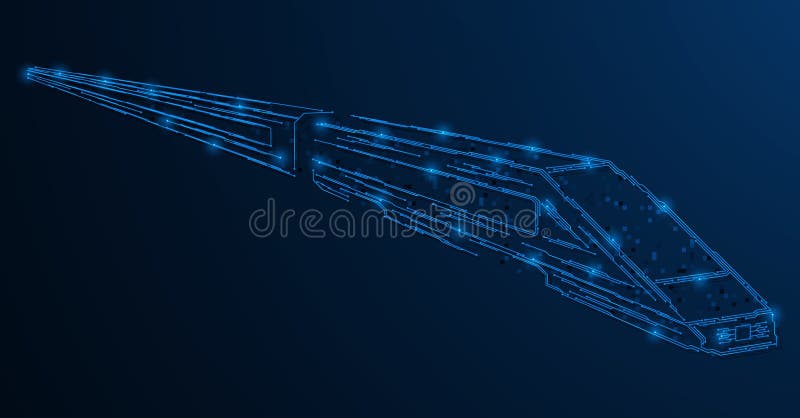 Futuristic High-speed Train of the Future. Stock Vector - Illustration ...