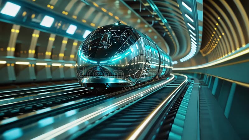 Futuristic High Speed Train Moving Inside Tunnel Using Neural Network ...
