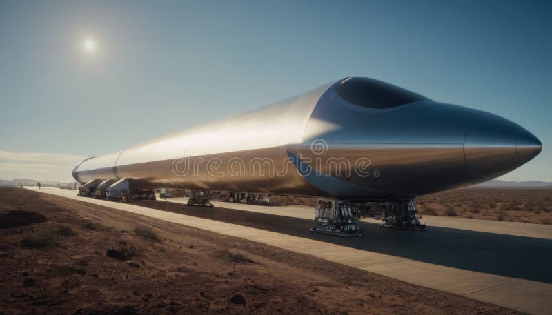Futuristic High-Speed Train Prototype Stock Image - Image of silver ...