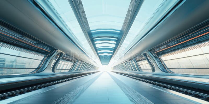 A Futuristic High-Speed Train Station with Sleek Design for Urban ...
