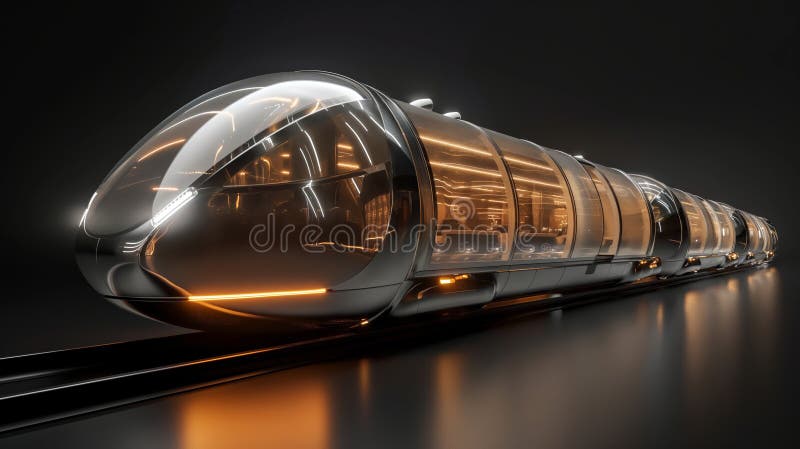 Futuristic High-Speed Train at Station Stock Photo - Image of ...