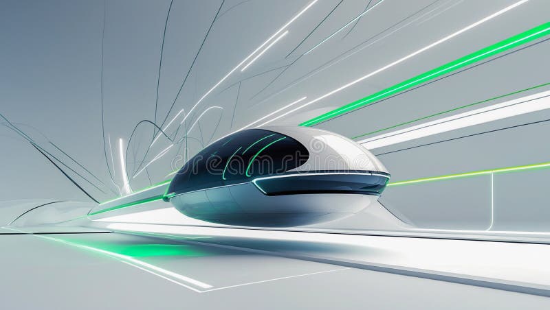Futuristic High-Speed Transport System Stock Illustration ...