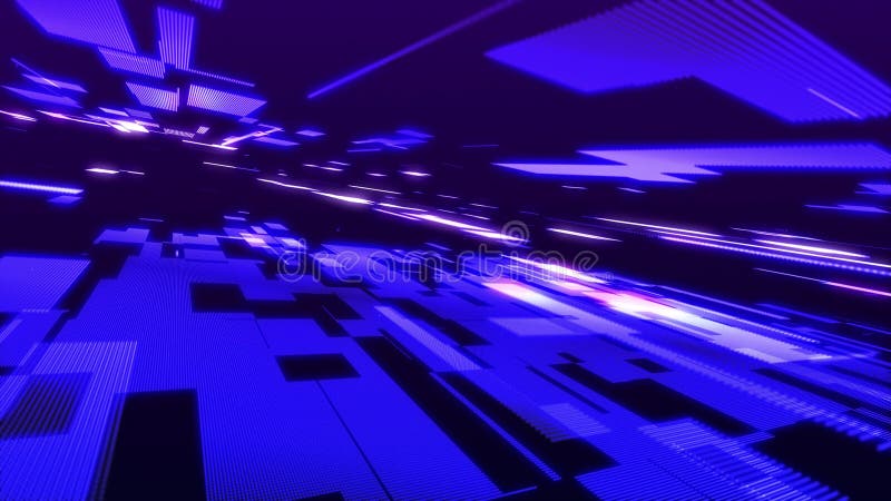 Futuristic High-tech Animation. Concept of Data Transmission in ...