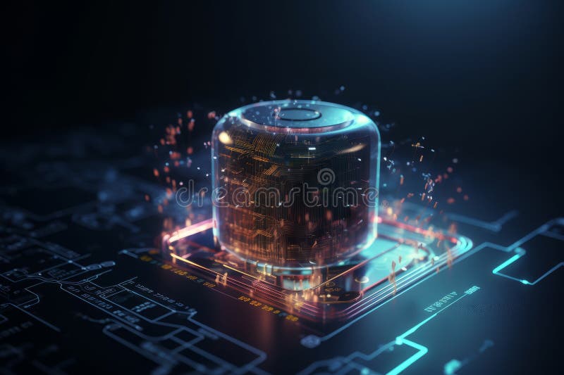 Futuristic High-Tech Background for Cybersecurity, Generative AI Stock ...