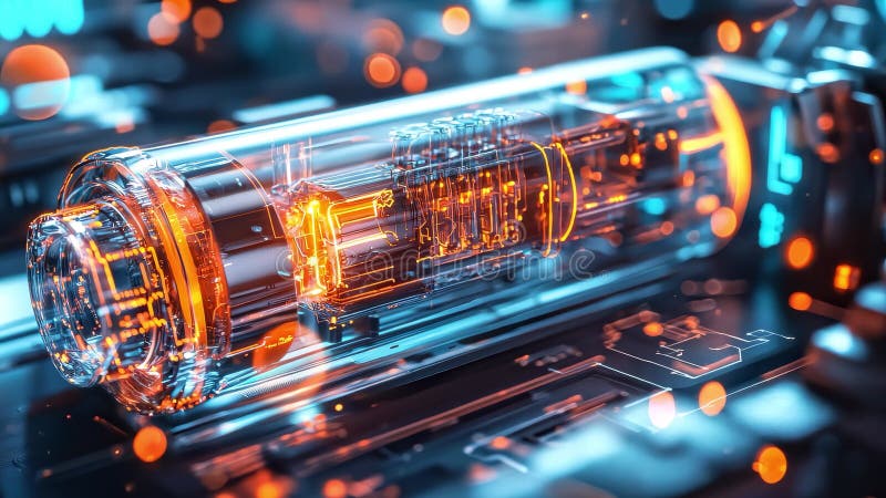 Futuristic High-Tech Battery Internal Structure Close-up Stock Video ...