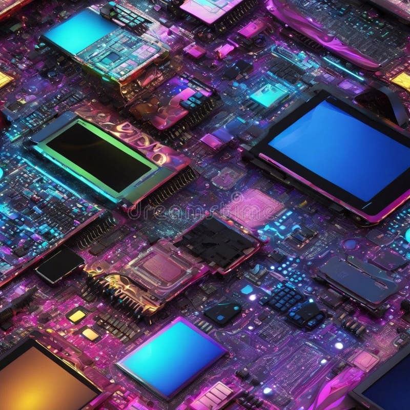 Futuristic High-tech Book, High-tech Abstract Background Stock ...