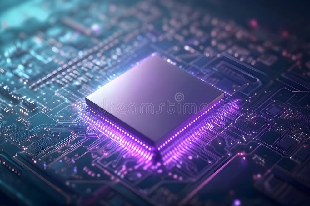 A Futuristic, High-tech Concept of a Modern Chipset Symbolizing the ...