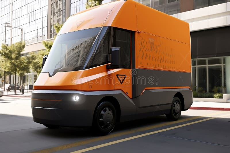 A Futuristic High-tech Delivery Truck Showcasing Cutting-edge ...