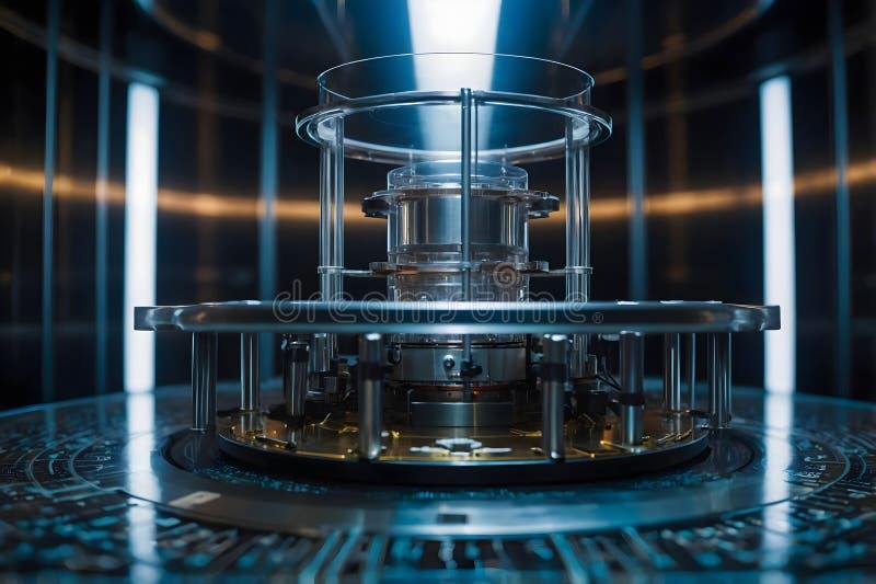 Futuristic High-Tech Device with Illuminated Components Stock ...