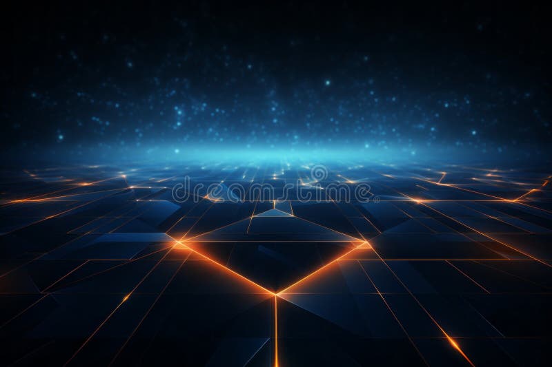 Futuristic and High-tech Digital Lines and Patterns Stock Illustration ...