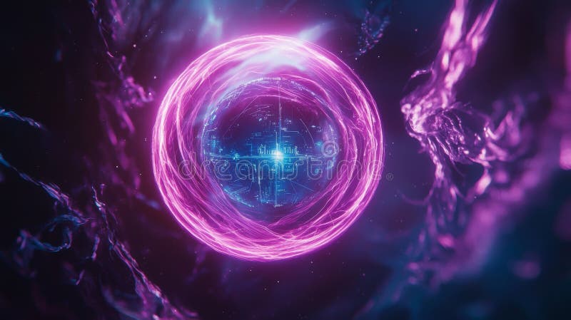 A Futuristic, High-tech Digital Sphere with an Abstract Design ...