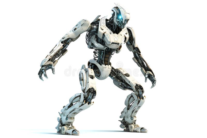 White Anthropomorphic Humanoid Robot Stock Illustrations – 64 White ...