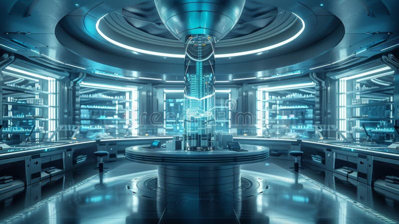 Futuristic High-tech Laboratory with Advanced Technology Equipment ...