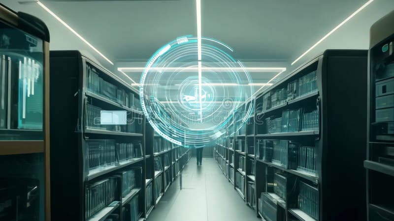 A Futuristic High-tech Library with Digital Holographic Interface ...