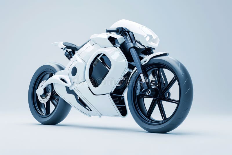 Futuristic High-tech Motorcycle Isolated on Clean Background Motorcycle ...