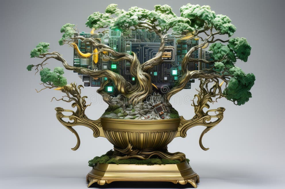 Futuristic High Tech Trophy. Generate Ai Stock Image - Image of ...