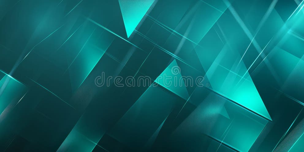 Futuristic, High-tech Turquoise Background with a Triangular Block ...