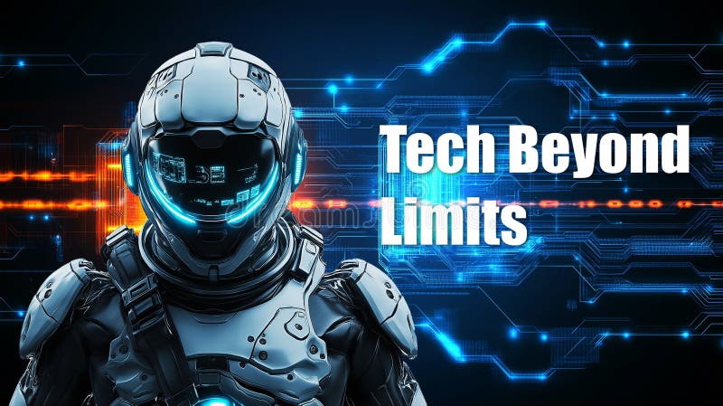 Futuristic High-Tech Warrior in Advanced Armor Stock Photo - Image of ...