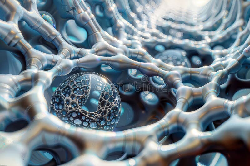 Futuristic Hive Mind, Generative Ai Stock Illustration - Illustration ...