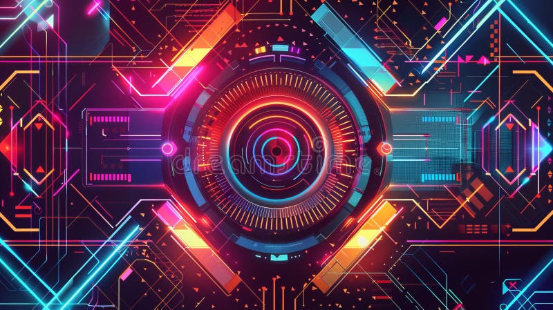 Futuristic Holo Design with Geometric Elements and Futuristic Patterns ...