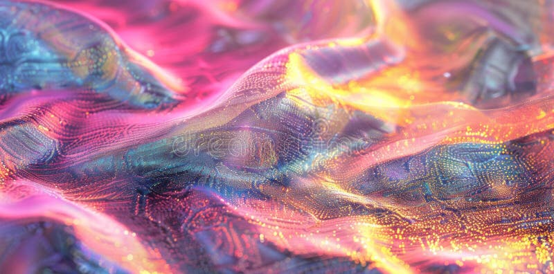 Futuristic Hologram. High-tech Texture Concept Stock Illustration ...