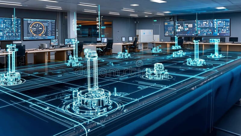 Futuristic Hologram Technology in a State-of-the-art Manufacturing ...